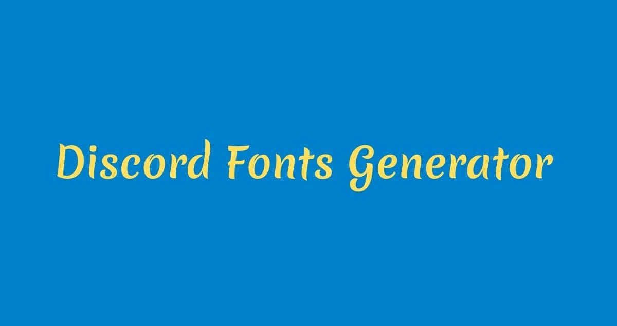 Discord Fonts Generator Copy and Paste