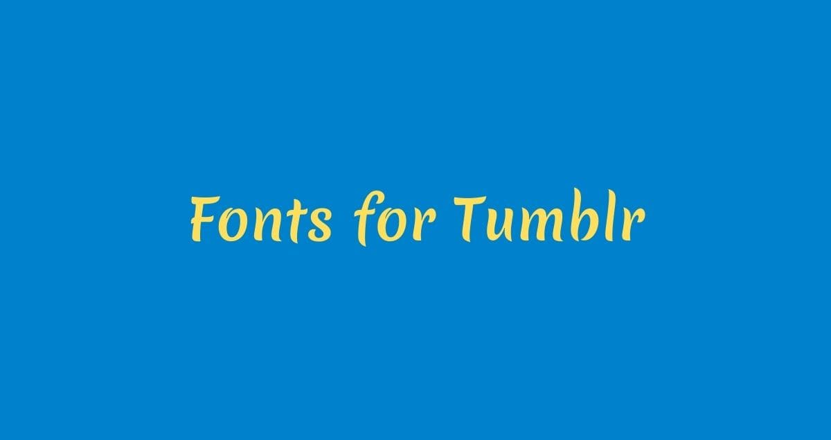 Fonts for Tumblr Copy and Paste